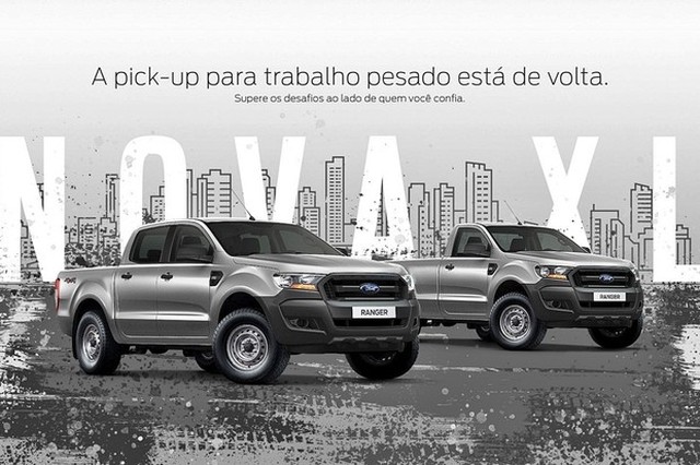 Ford Ranger XL retornará com opção de cabine simples