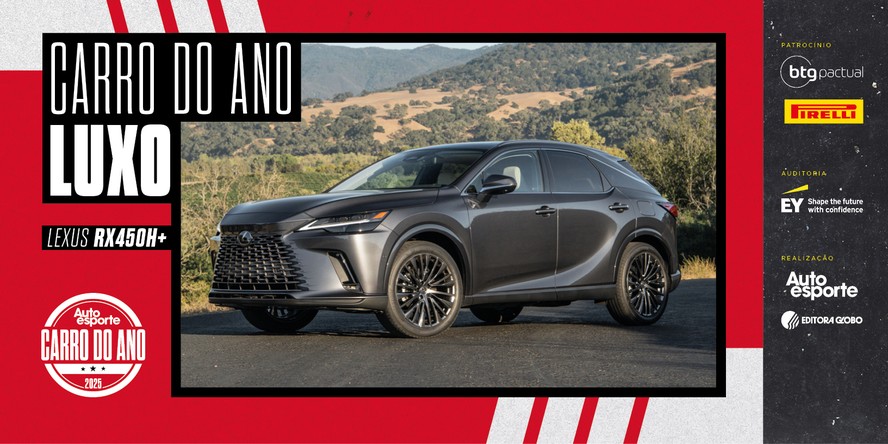 Lexus RX 450h+ é o Carro do Ano Luxo 2025
