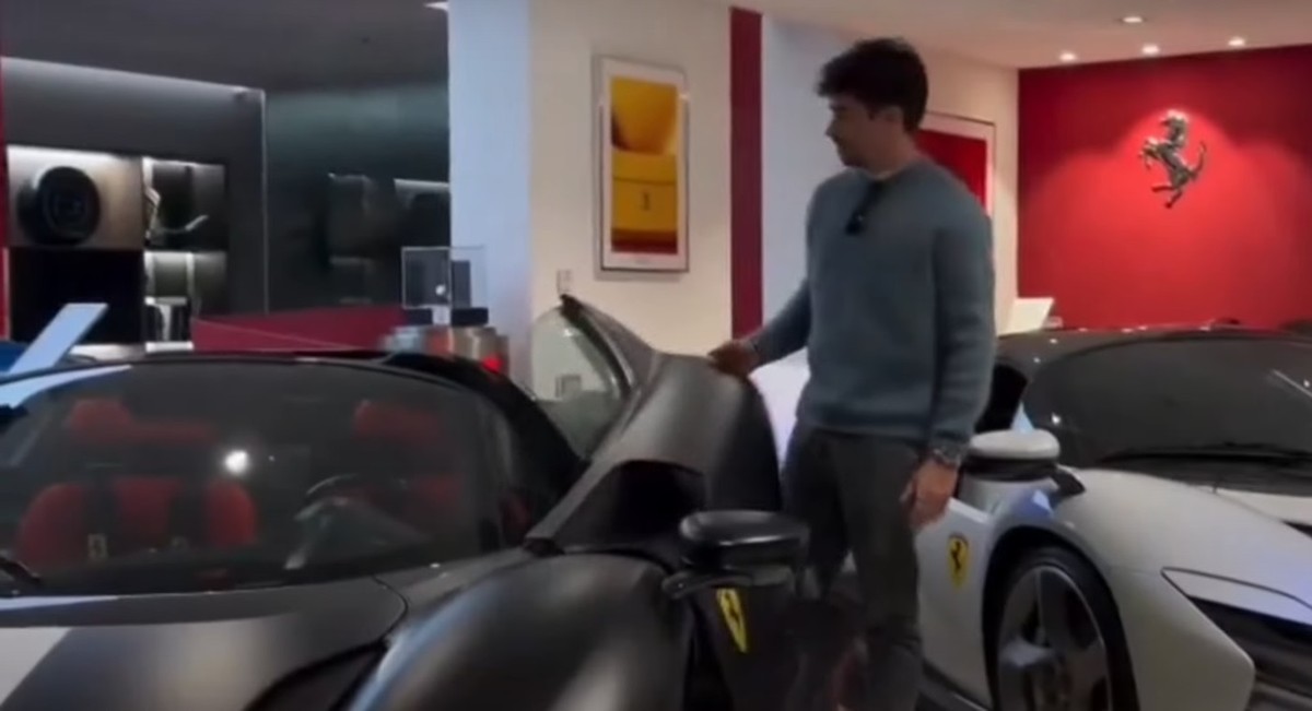 Vídeo: Leclerc recebe sua nova Ferrari de 840 cv e mais de R$ 11 milhões