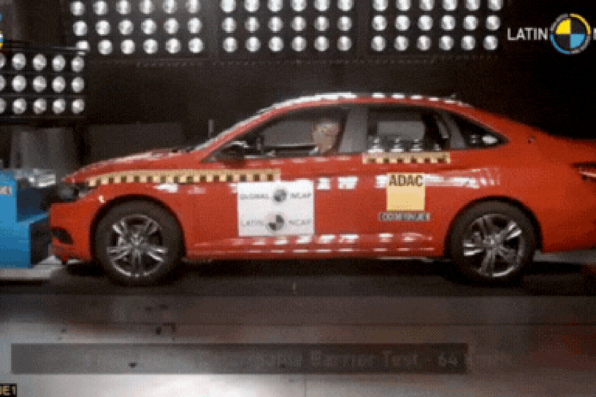 Novo Volkswagen Jetta tira nota máxima em teste de segurança do Latin NCAP