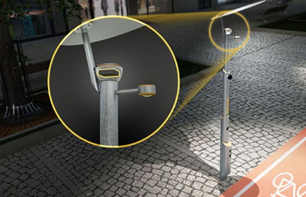 Fabricante alemã desenvolve poste de luz inteligente