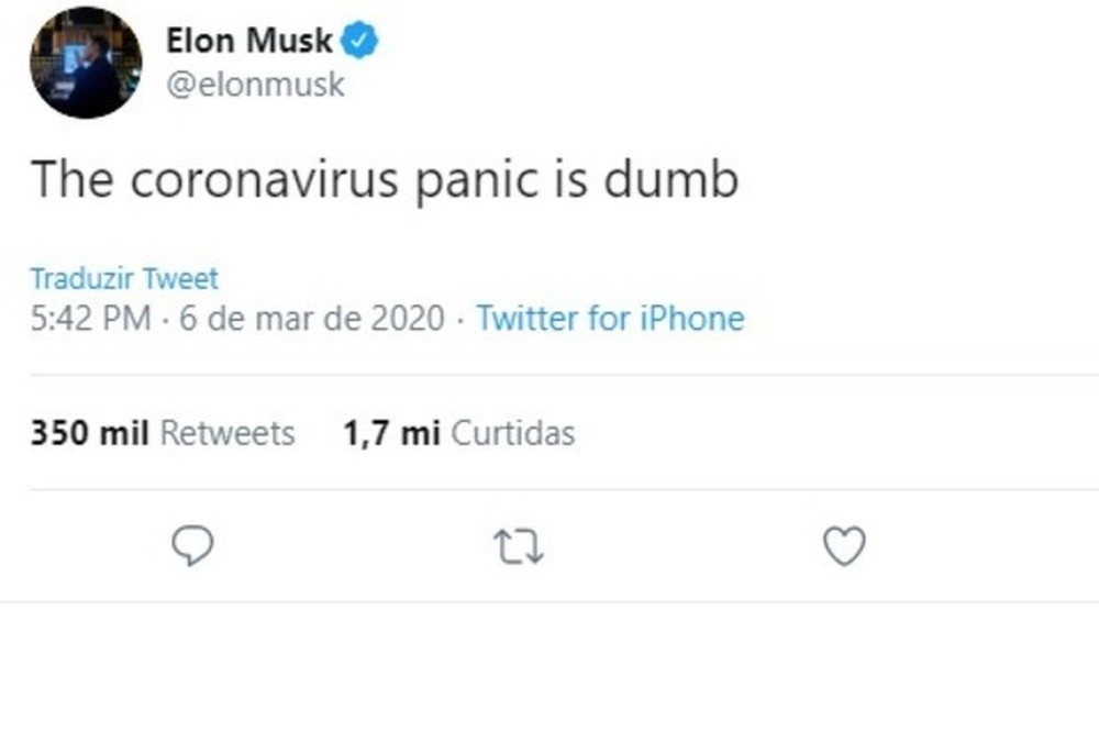 Após menosprezar coronavírus, Elon Musk vê fábrica fechar e diz que ...