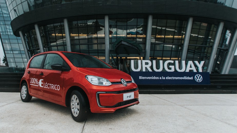 Fora de linha no Brasil, VW Up estreia versão elétrica no Uruguai ...