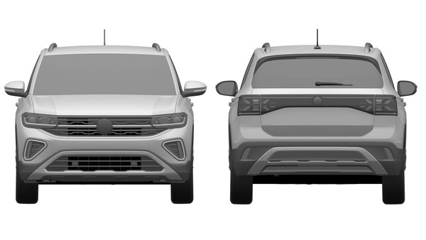 VW T-Cross 2025 é registrado em patentes e confirma visual europeu no ...