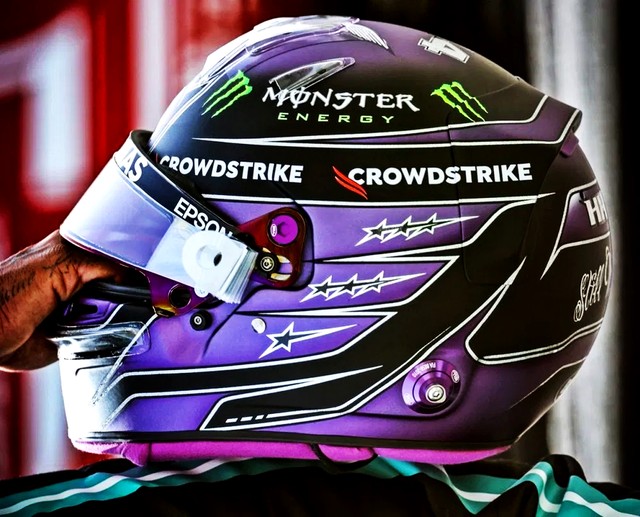 Hamilton volta às origens com o novo capacete e George Russell foi um ...