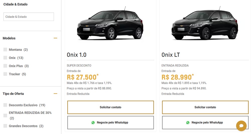 Preço do carro no site da marca é o mesmo das concessionárias?
