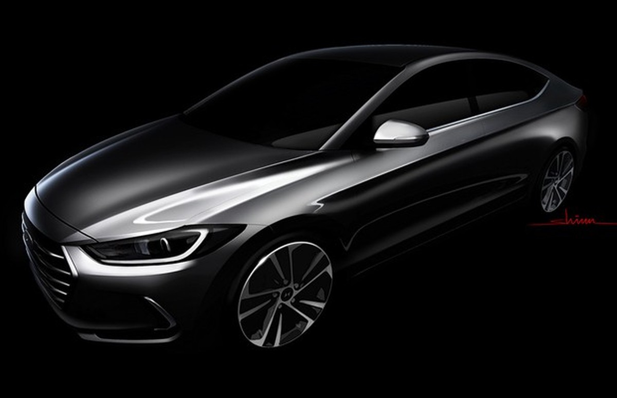 Novo Hyundai Elantra aparece, mas só em desenho