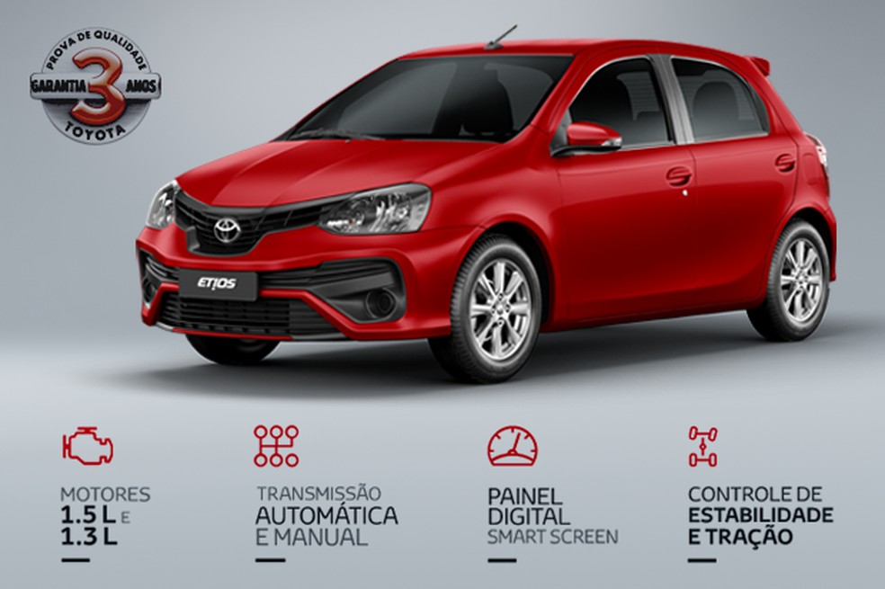 Toyota Etios 2019, você no controle