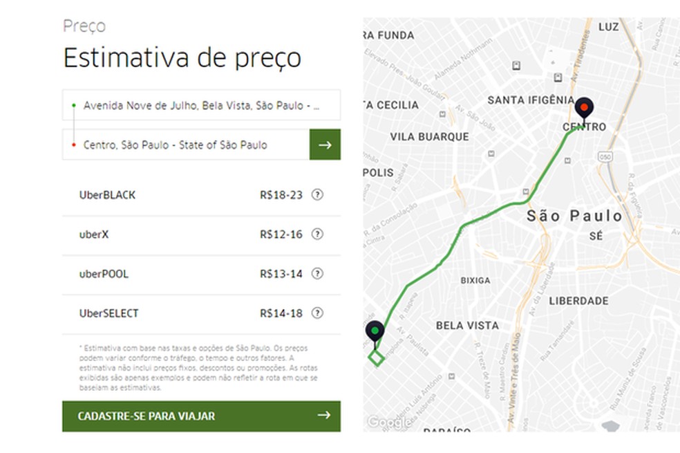 UberSelect chega ao Brasil com carros mais confortáveis e preços mais altos