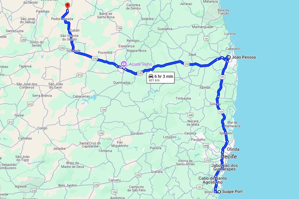 Supercarreta do transformador tem 114 metros, 57 eixos e pesa 600 toneladas